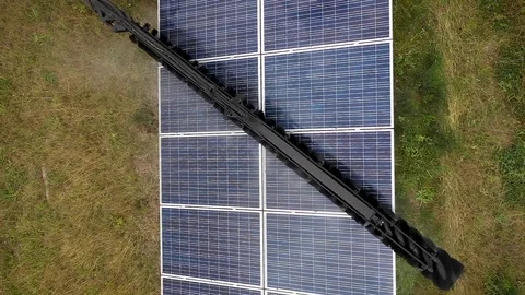 Solar Farm, Cleaning Brushes Spinning, T... | Stock Video | Pond5