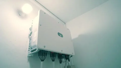 Solar inverter powering a light bulb in ... | Stock Video | Pond5