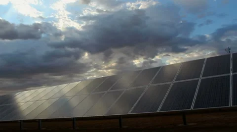 Solar Panel Energy Scenic Time Lapse | Stock Video | Pond5