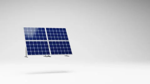 Solar Panel Spinning on Studio Light Gra... | Stock Video | Pond5