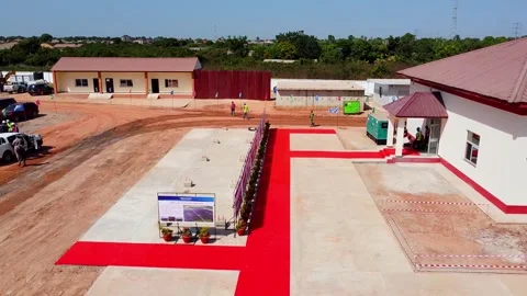 Solar plant control building and battery... | Stock Video | Pond5