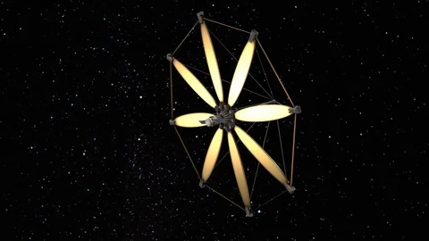 Solar sail concept rotation | Stock Video | Pond5