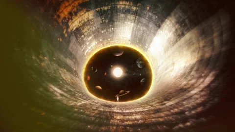 Solar System Planets Portal Tunnel Zoom ... | Stock Video | Pond5
