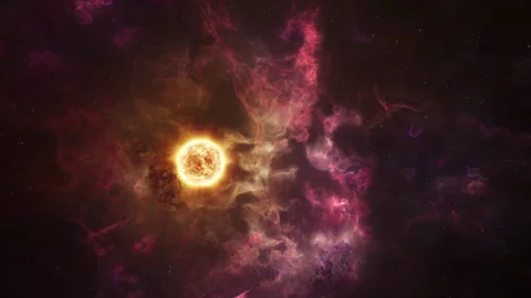 Solar System Protostar Sun with Erupting... | Stock Video | Pond5