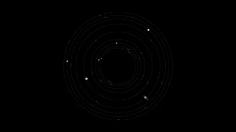 Solar System Shematic HUD Animation 4K | Stock Video | Pond5