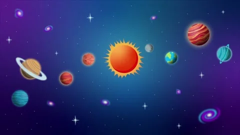 Solar System Universe Animation | Stock Video | Pond5