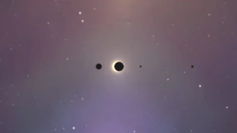 Solar System Zoom Out Looping Background | Stock Video | Pond5