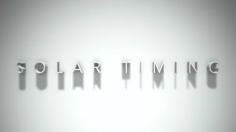 solar timing 3D title animation white te... | Stock Video | Pond5