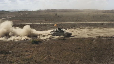 Soldier driving tank on military army tr... | Stock Video | Pond5