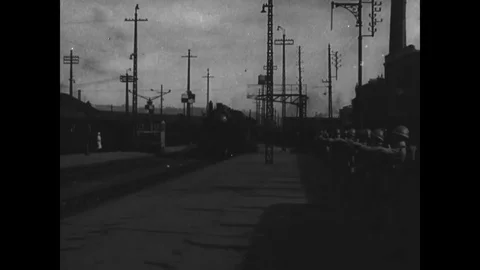 Soldier Standing in queue while train ar... | Stock Video | Pond5