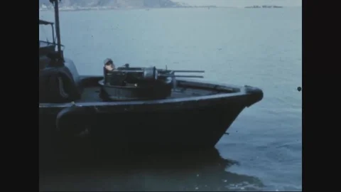 Soldier at twin 50 cal. Machine Gun in p... | Stock Video | Pond5
