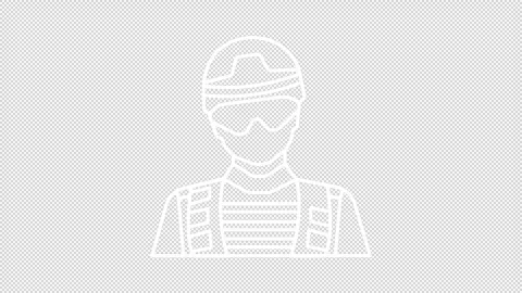 Soldier white line animation | Stock Video | Pond5