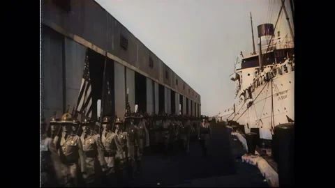 soldiers disembarked from the american s... | Stock Video | Pond5