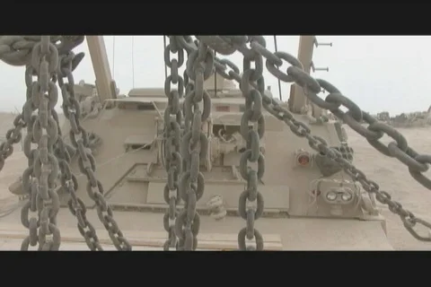 Soldiers lifting barricade with M88A2 He... | Stock Video | Pond5