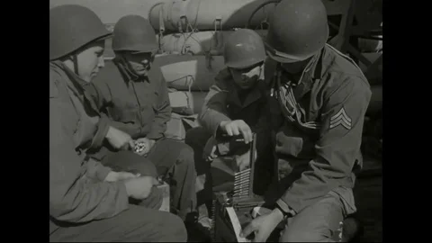 Soldiers load the guns with ammunitions ... | Stock Video | Pond5