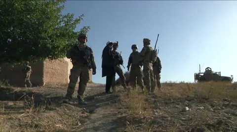 Soldiers on patrol in Logar Province Afg... | Stock Video | Pond5
