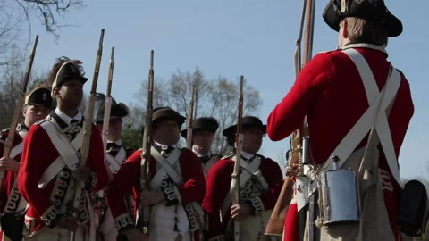 Soldiers of the Revolutionary War era wi... | Stock Video | Pond5