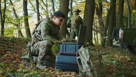 Soldiers Laptop Stock Video Footage | Royalty Free Soldiers Laptop ...