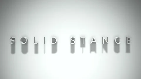 solid stance 3D title animation white te... | Stock Video | Pond5
