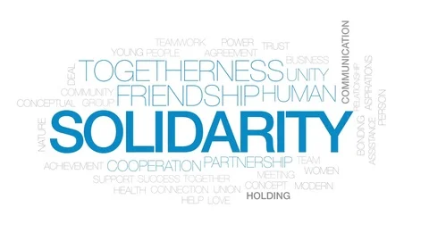 Solidarity animated word cloud, text des... | Stock Video | Pond5