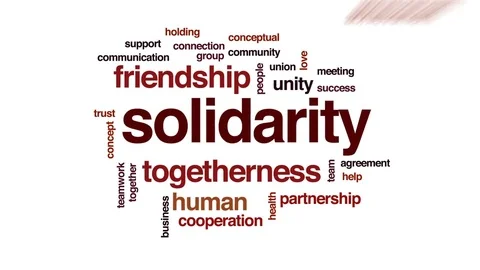 Solidarity animated word cloud, text des... | Stock Video | Pond5