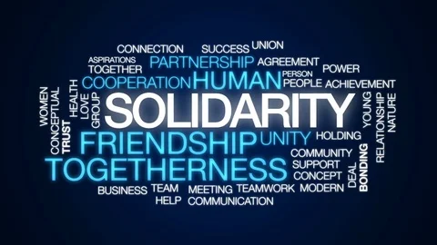 Solidarity animated word cloud, text des... | Stock Video | Pond5