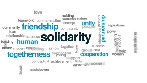 Solidarity animated word cloud, text des... | Stock Video | Pond5