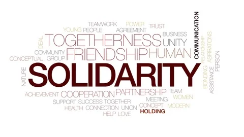 Solidarity animated word cloud, text des... | Stock Video | Pond5