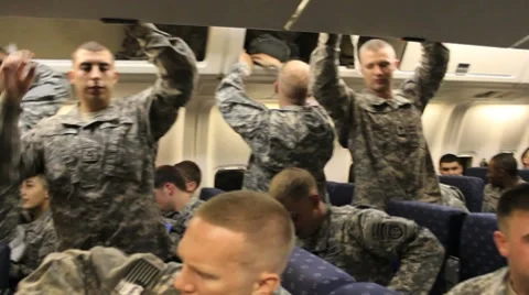 Soldiers Boarding Plane Stock Footage ~ Royalty Free Stock Videos | Pond5