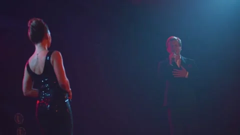 Soloist's performance on stage, opera si... | Stock Video | Pond5