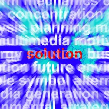 Solution word showing success acheivement and strategy ~ Clip Art #32299015