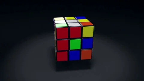 Solving Rubik cube 3D animation, loopabl... | Stock Video | Pond5