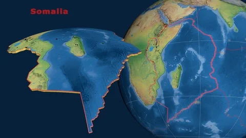 Somalia tectonics featured. Natural Eart... | Stock Video | Pond5