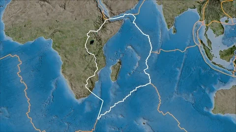 Somalian plate. Satellite imagery B. Bor... | Stock Video | Pond5