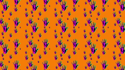 Some human hands scale up and scale down | Stock Video | Pond5