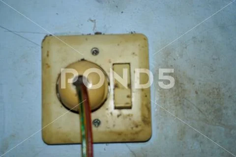 Someone stuck the plug in the socket. someone plugged the phone charger int. Stock Image 247609861