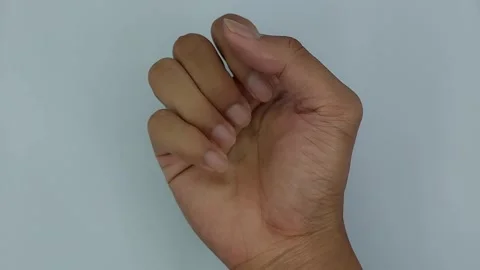 someone's hand shows a sign or sign lang... | Stock Video | Pond5