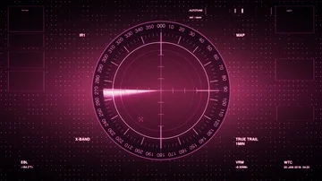 Sonar Screen For Submarines And Ships. R... | Stock Video | Pond5