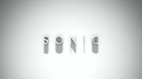 sonic 3D title animation with shadows on... | Stock Video | Pond5