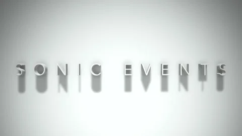 sonic events 3D title animation white te... | Stock Video | Pond5