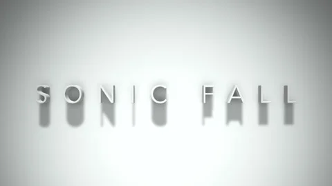 sonic fall 3D title animation with shado... | Stock Video | Pond5