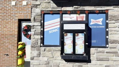 Sonic fast food drive up restaurant driv... | Stock Video | Pond5