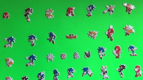 Sonic the Hedgehog Characters on Green S... | Stock Video | Pond5