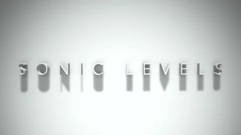 sonic levels 3D title animation white te... | Stock Video | Pond5