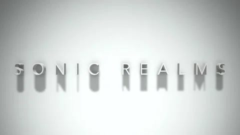 sonic realms 3D title animation white te... | Stock Video | Pond5