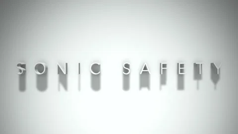 sonic safety 3D title animation white te... | Stock Video | Pond5
