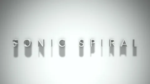 sonic spiral 3D title animation white te... | Stock Video | Pond5