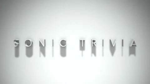 sonic trivia 3D title animation white te... | Stock Video | Pond5