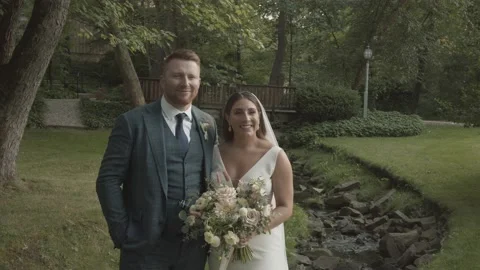 A soon-to-be-married couple poses for we... | Stock Video | Pond5