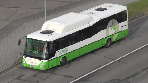 SOR CN12 CNG intercity bus of 3CSAD comp... | Stock Video | Pond5